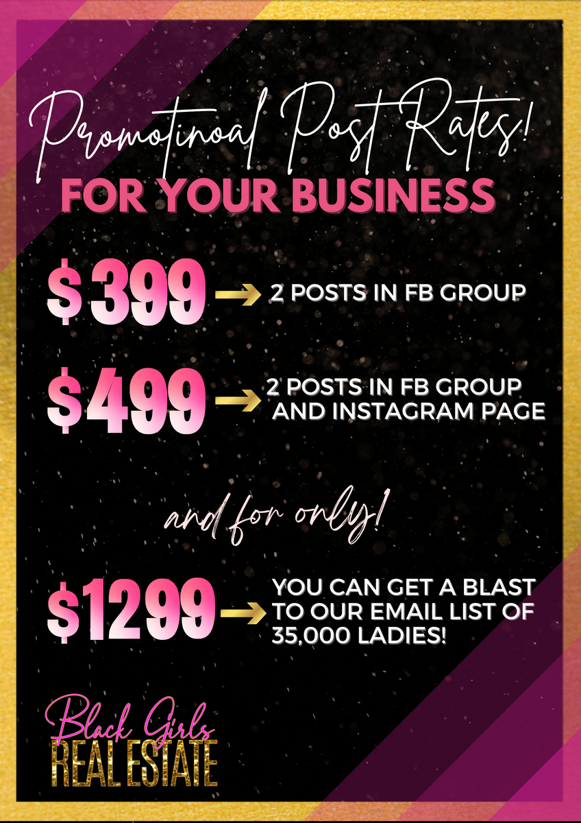 Promotional Post Package – Black Girls In Real Estate